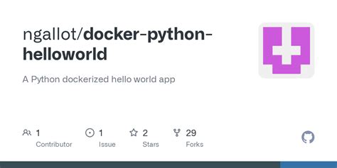 Github Ngallotdocker Python Helloworld A Python Dockerized Hello