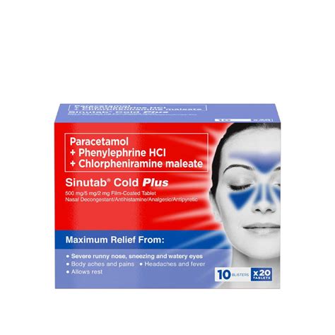 Sinutab Cold Plus Tab St Joseph Drug Online Store