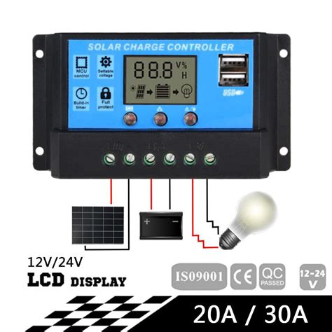 20a30a Solar Panel Controller 12 24v Voltage Batt Vicedeal