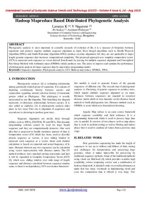 pdf hadoop mapreduce based distributed phylogenetic analysis