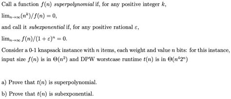Solved Call A Function Fn Superpolynomial If For Any Solved Call A Function Fn Superpolynomial If For Any