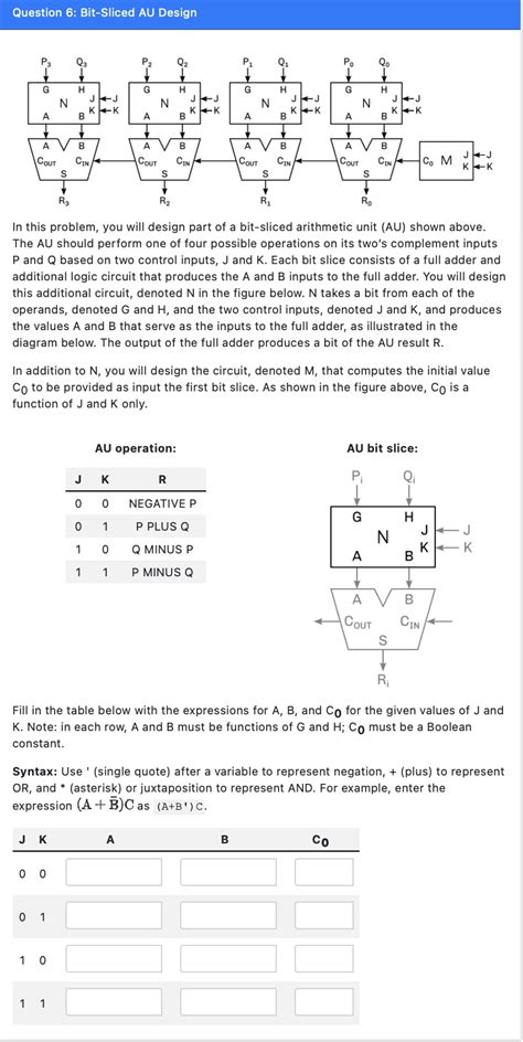 Solved In This Problem You Will Design Part Of A Bit Sliced Chegg