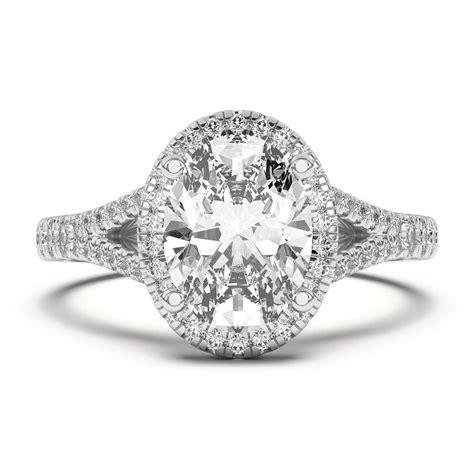 Eterna Jewelry 17 Ct Oval Cut Moissanite Anniversary Ring Split