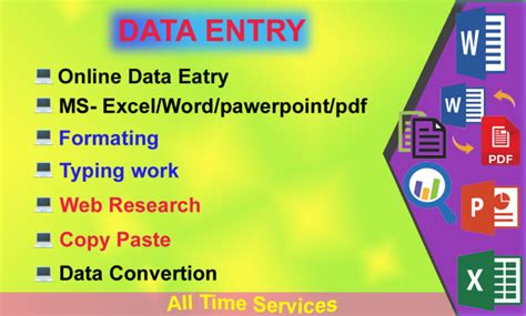 do excel data entry excel word copy paste data entry by