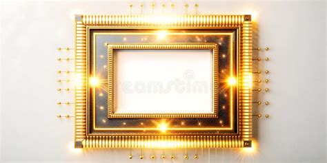 AI Powered Quantum Circuit Frame Concept As A Border Frame With Quantum Circuit Patterns On The