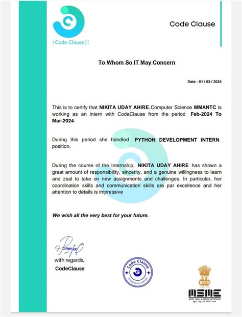 Nikita Ahire On Linkedin Codeclause Pythondevelopment Internshipcompletion