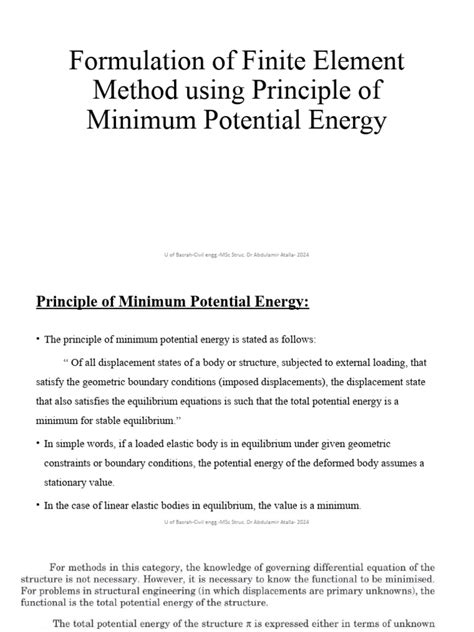 Fem 2024 Lecture 5 Pdf Linear Elasticity Force