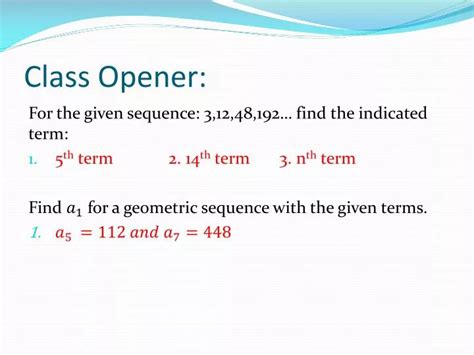 Ppt Class Opener Powerpoint Presentation Free Download Id 1433080