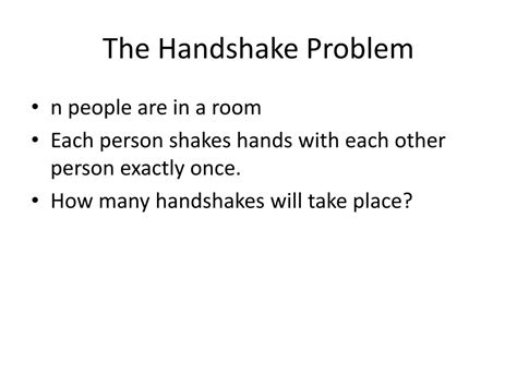 ppt the handshake problem powerpoint presentation free download id