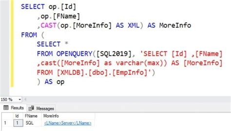 SQL SERVER FIX Msg XML Data Type Is Not Supported In Distributed Queries SQL