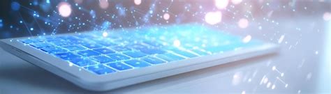 Tablet And Keyboard With Holographic Content Creation App And Flexible Workspace Text Concept As