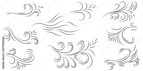 Doodle Blowing Wind Hand Drawn Air Wave Icon Outline Wind Movement