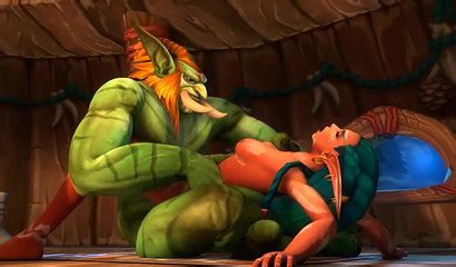 An Old Troll And An Elven Beauty In The Porn Cartoon World Of Warcraft