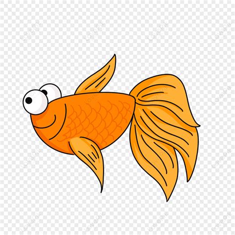 간단한 일러스트 주황색 빨간색 금붕어 클립 아트물고기 Png 일러스트 무료 다운로드 Lovepik