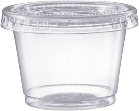 4 Oz Plastic Clear Souffle Disposable Portion Cups With Lids Cupdrinks