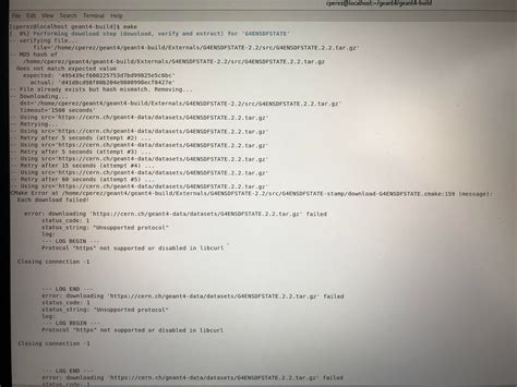 Im Trying To Install And Build Geant4 On The Most Recent Version Of