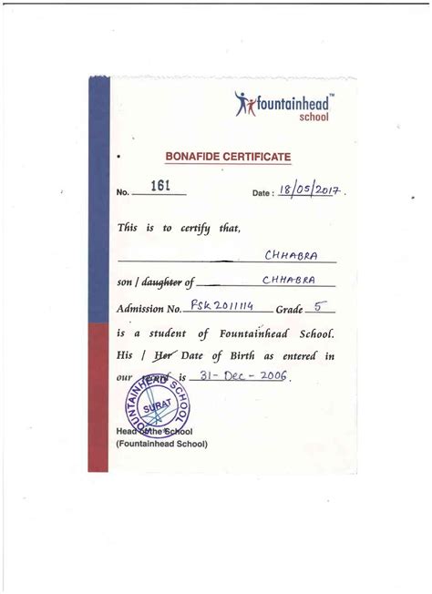 Application For Bonafide Certificate Scribd India