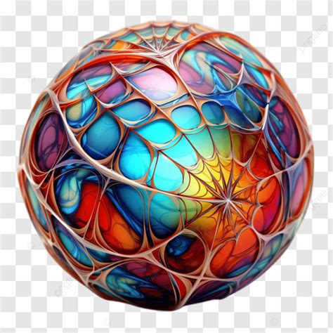 Colorful Sphere Webbed Pattern Webbed Sphere Colorful Sphere