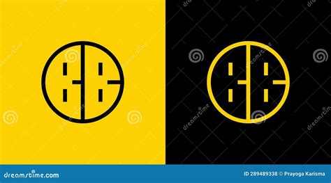 Simple Bb Letter Circle Logo Set Suitable For Business With Bb Initial