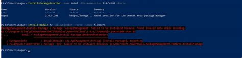 unable to install azure powershell using install module command · issue 17144 · azure azure