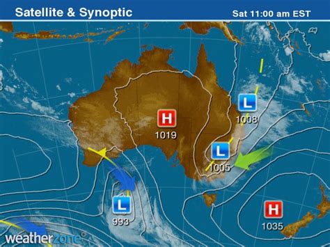 Australian Synoptic Chart Chart Onshore Wind Wintry