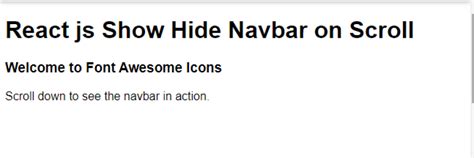 React Js Show Or Hide Navbar On Scroll