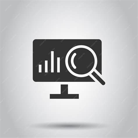 Premium Vector Website Analytics Icon In Flat Style Seo Data Vector Illustration On White