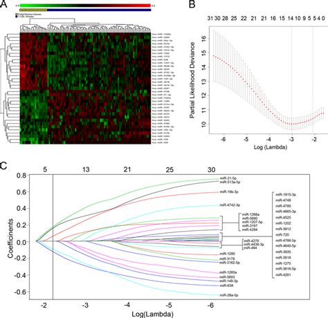 Construction Of The Five Mirna Classifier A Heatmap Representing Download Scientific Diagram