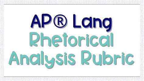 Rubric For Argumentative Essay Ap Lang