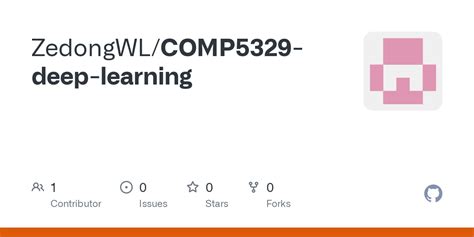 GitHub ZedongWL COMP Deep Learning