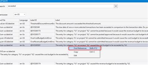 ax d365fo find all references of a label message ax dynamics