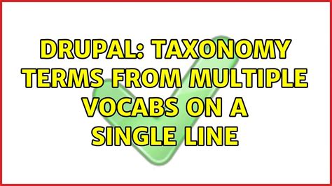 drupal taxonomy terms from multiple vocabs on a single line youtube