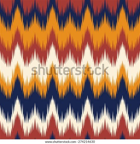 Colorful Kazakh Pattern Flat Seamless Vector Stock Vector Royalty Free 274214630