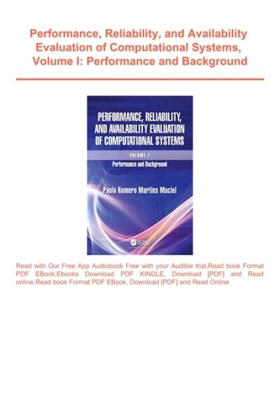 Read Pdf Performance Reliability And Availability Evaluation Of Computational Systems Volume