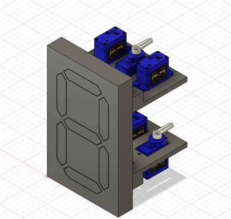 7 segment mit 7 servos von linutec kostenloses stl modell