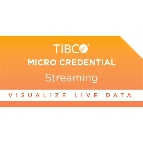 Tmc Tibco® Streaming Visualize Live Data Credly
