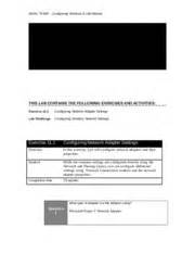 Lab Worksheet MOAC Configuring Windows Lab Manual LAB CONFIGURING NETWORK