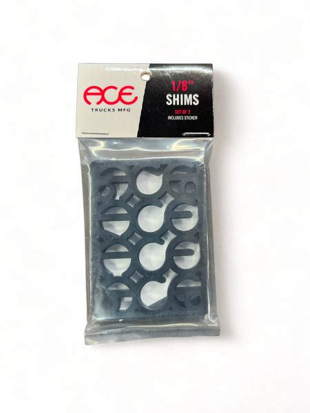 Ace Trucks Shims Riser Pads 18 Black The Bakersfield Skateboard Co