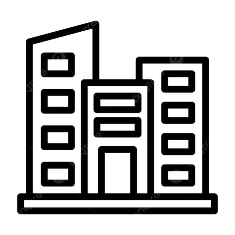 Building Line Icon Vector Building Icon Building Business Png And