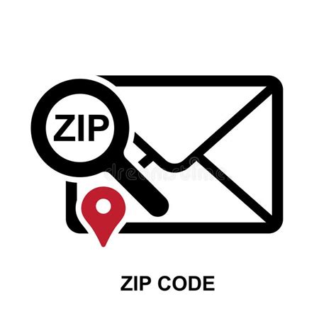 Zip Code Icon Delivery And Logistic Isolated On Background Stock