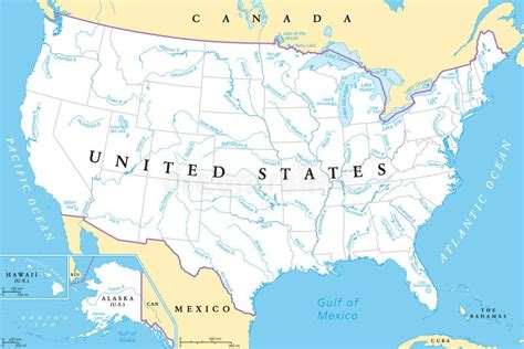 United States Rivers And Lakes Map