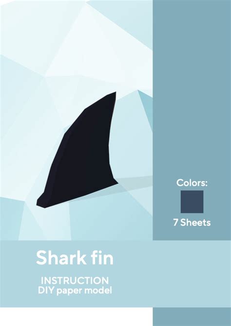 3d Shark Fin Papercraft Template Diy Origami Shark Fin Sculpture