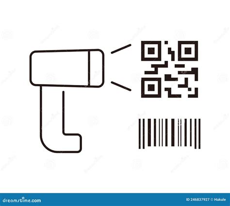 Bar Code And QR Code Scanner Line Icon Stock Vector Illustration Of Sale Label
