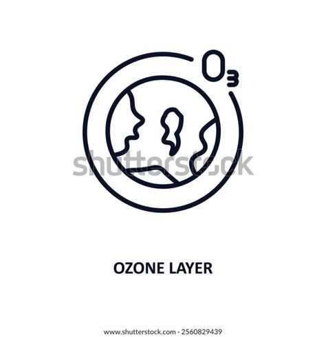 Ozone Layer Outline Icon Thin Line Stock Vector Royalty Free 2560829439 Shutterstock