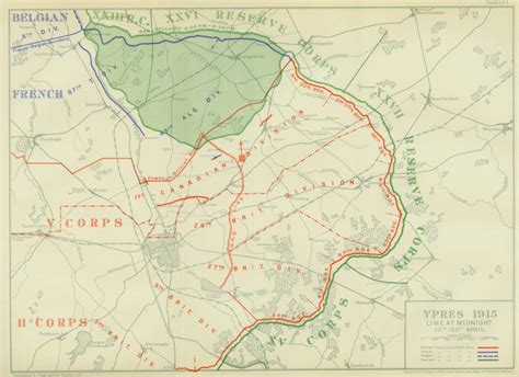 Battle Of Nd Ypres April World War Maps Cka