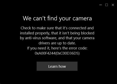 Fix Camera Error Code Xa F On Windows