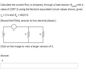 Solved Calculate The Current Flow In Amperes Through A Chegg