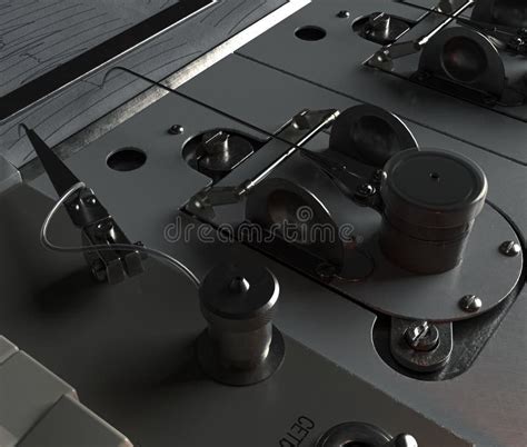 Russian Vintage Polygraph Lie Detector Machine Stock Illustration Illustration Of Dark Grid