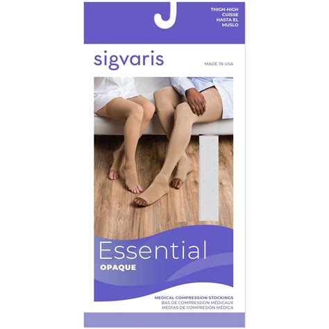 Thigh High Open Toe 20 30 Mmhg Sigvaris Opaque Compression Stockings