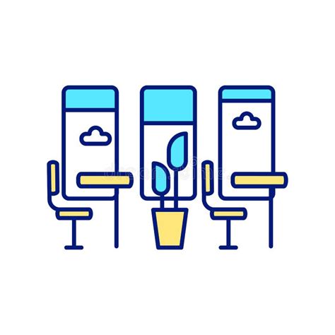 Office Space Design Rgb Color Icon Stock Vector Illustration Of Smart